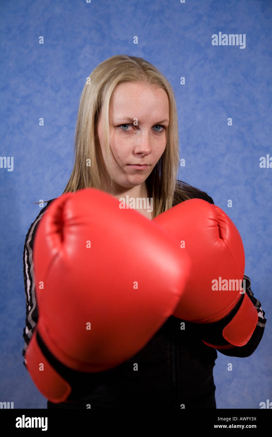 Boxing woman suit hi-res stock photography and images - Alamy