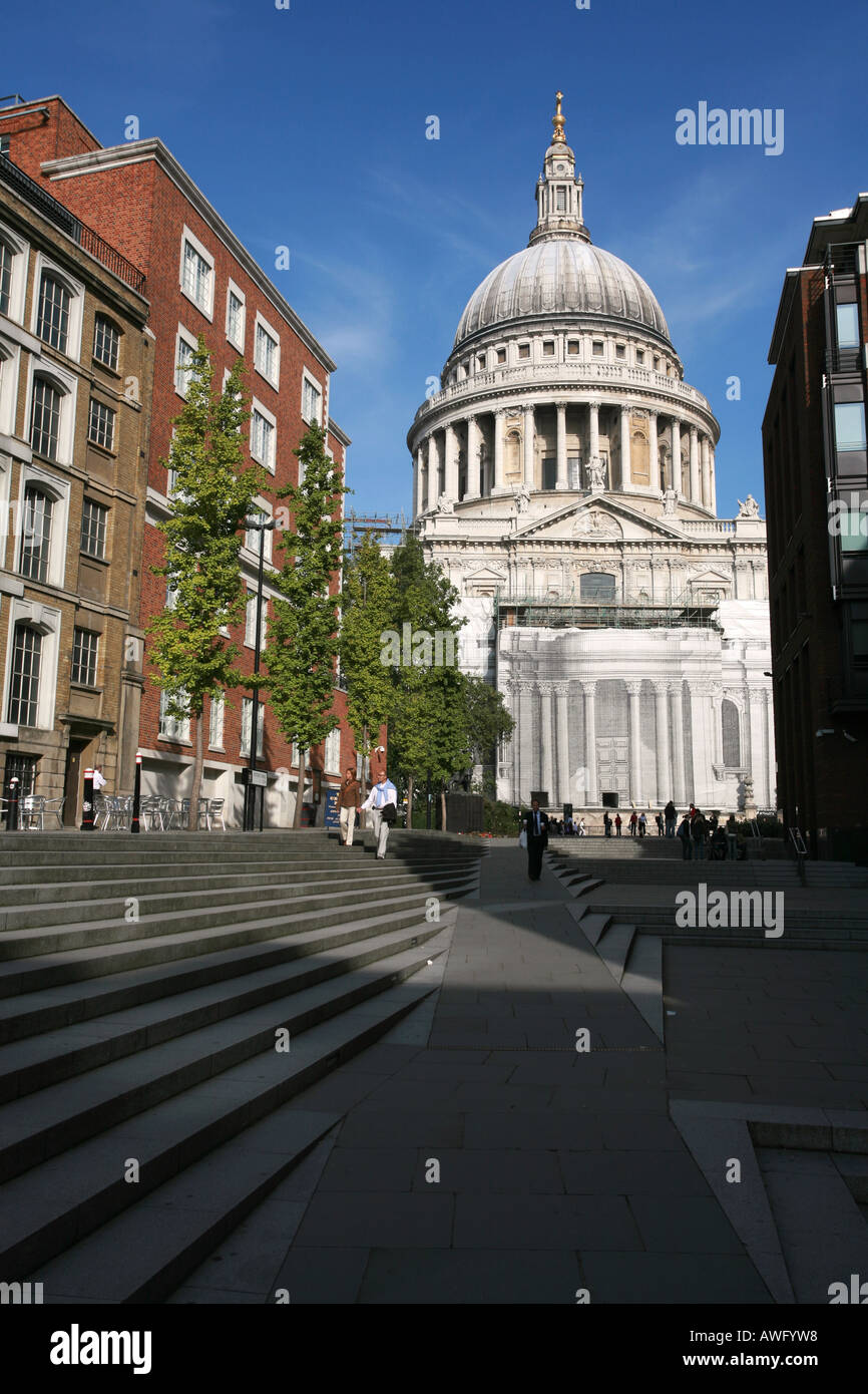 World famous London landmark building St Pauls Cathedral from ...