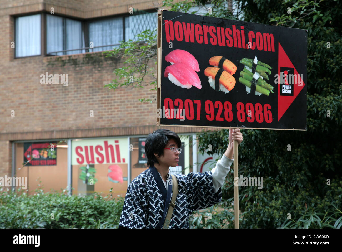 sushi bar advertising Stock Photo - Alamy