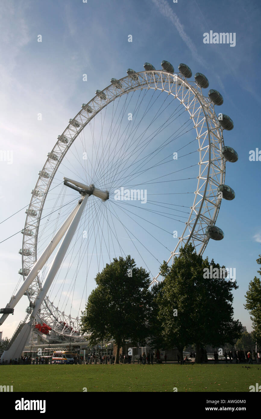 The London Eye world famous landmark tourist attraction on south bank ...