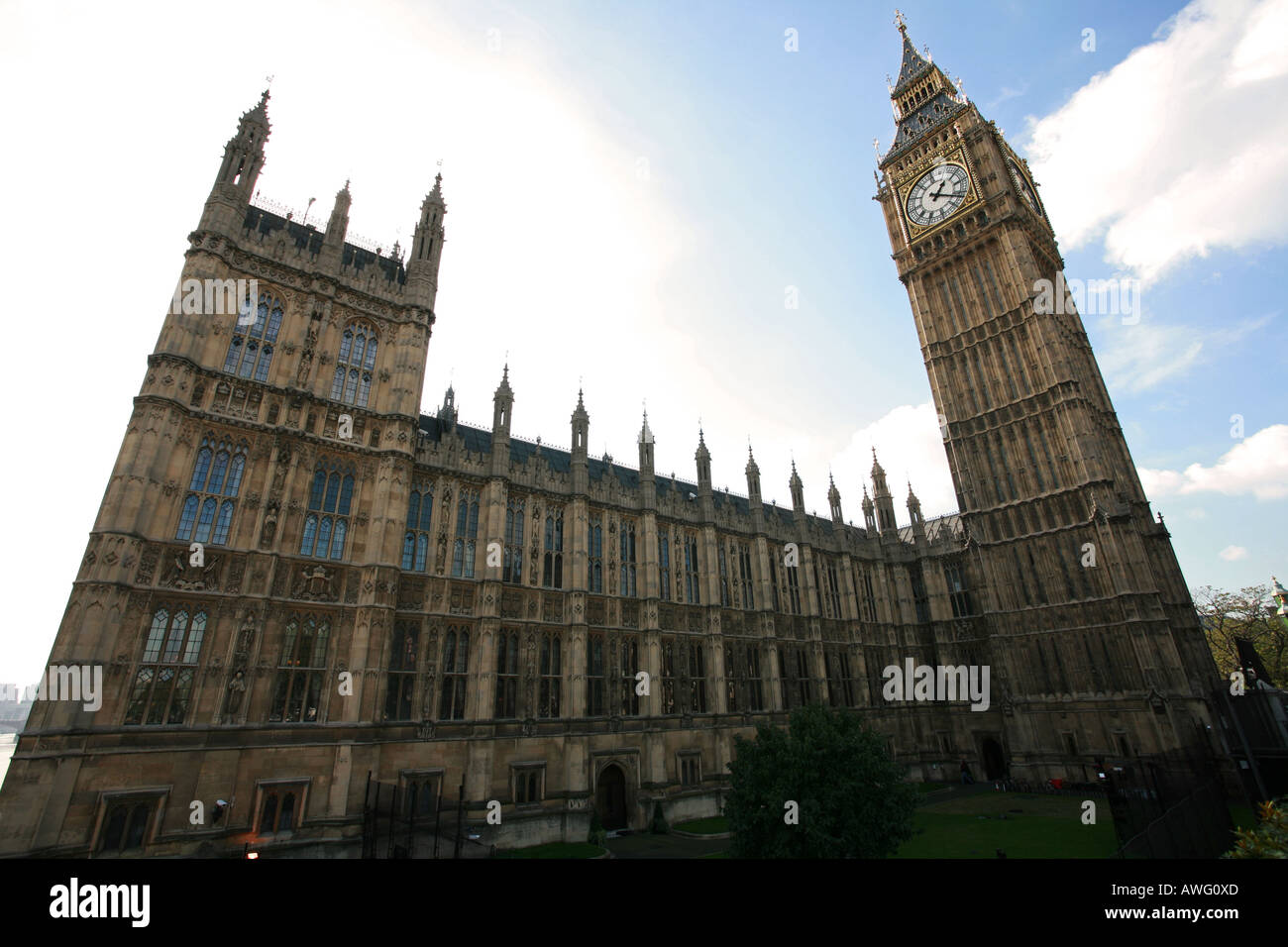 World famous London iconic landmark city symbol Big Ben clock tower and ...