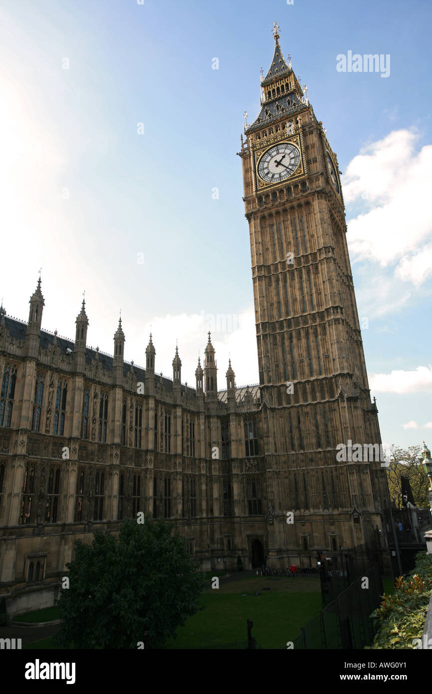 World famous London iconic landmark city symbol Big Ben clock tower and ...