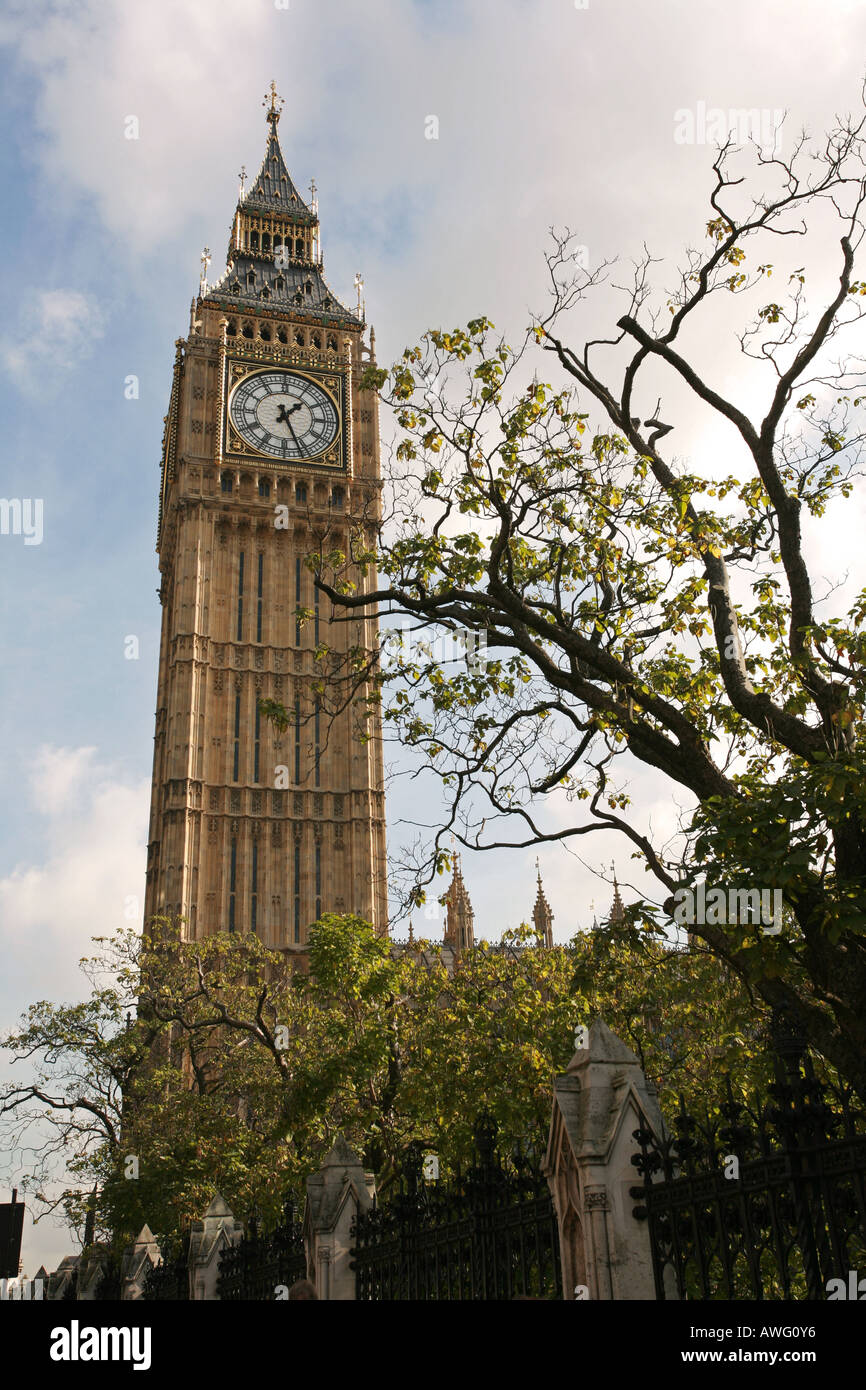 World famous London tourist landmark attraction Big Ben clock tower ...