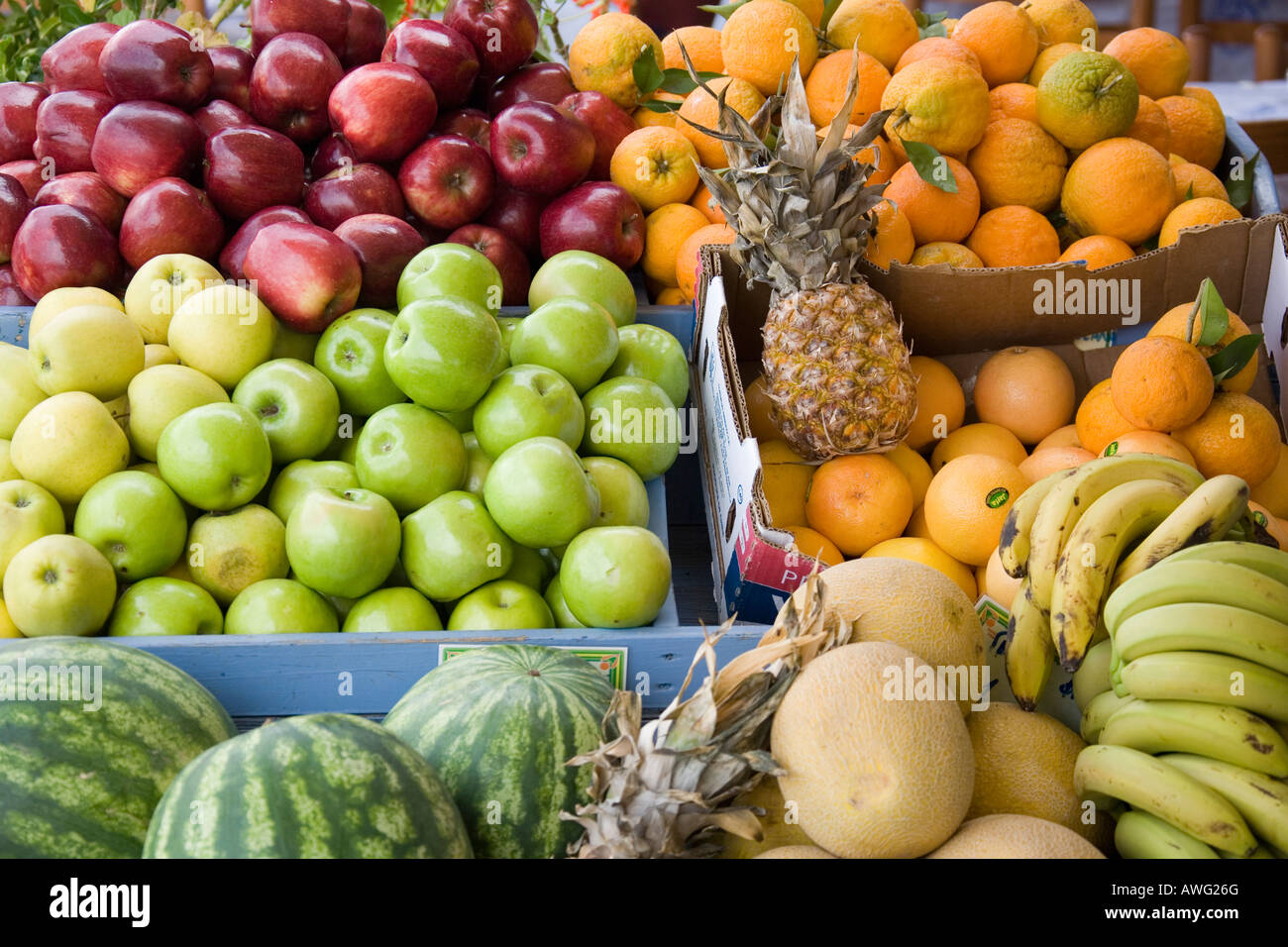 fruits in Greece in summer Stock Photo - Alamy