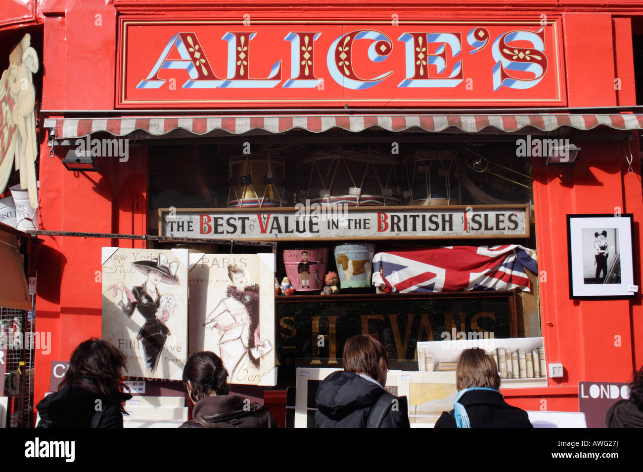 Alice's shop Portobello Road London March 2008 Stock Photo - Alamy