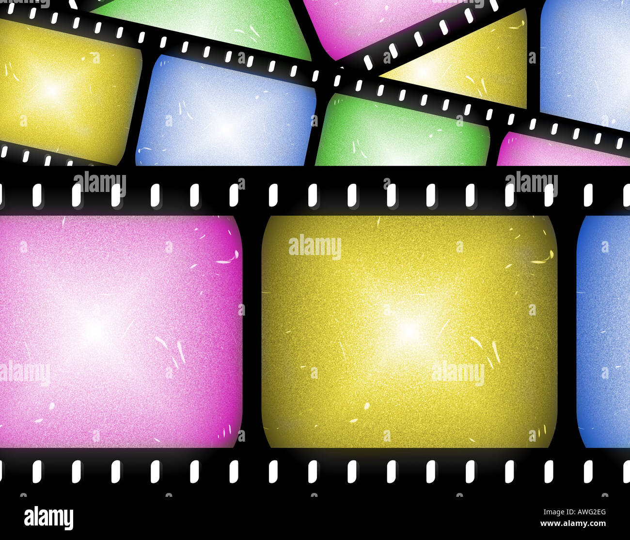 abstract composition of movie frames or film strip Stock Photo - Alamy