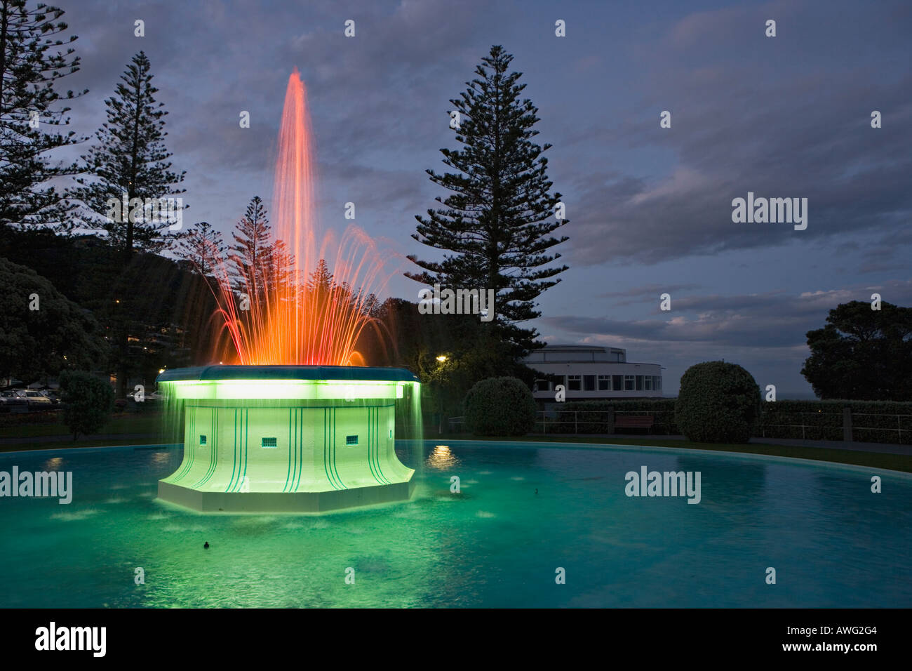 Fountain napier night hi-res stock photography and images - Alamy