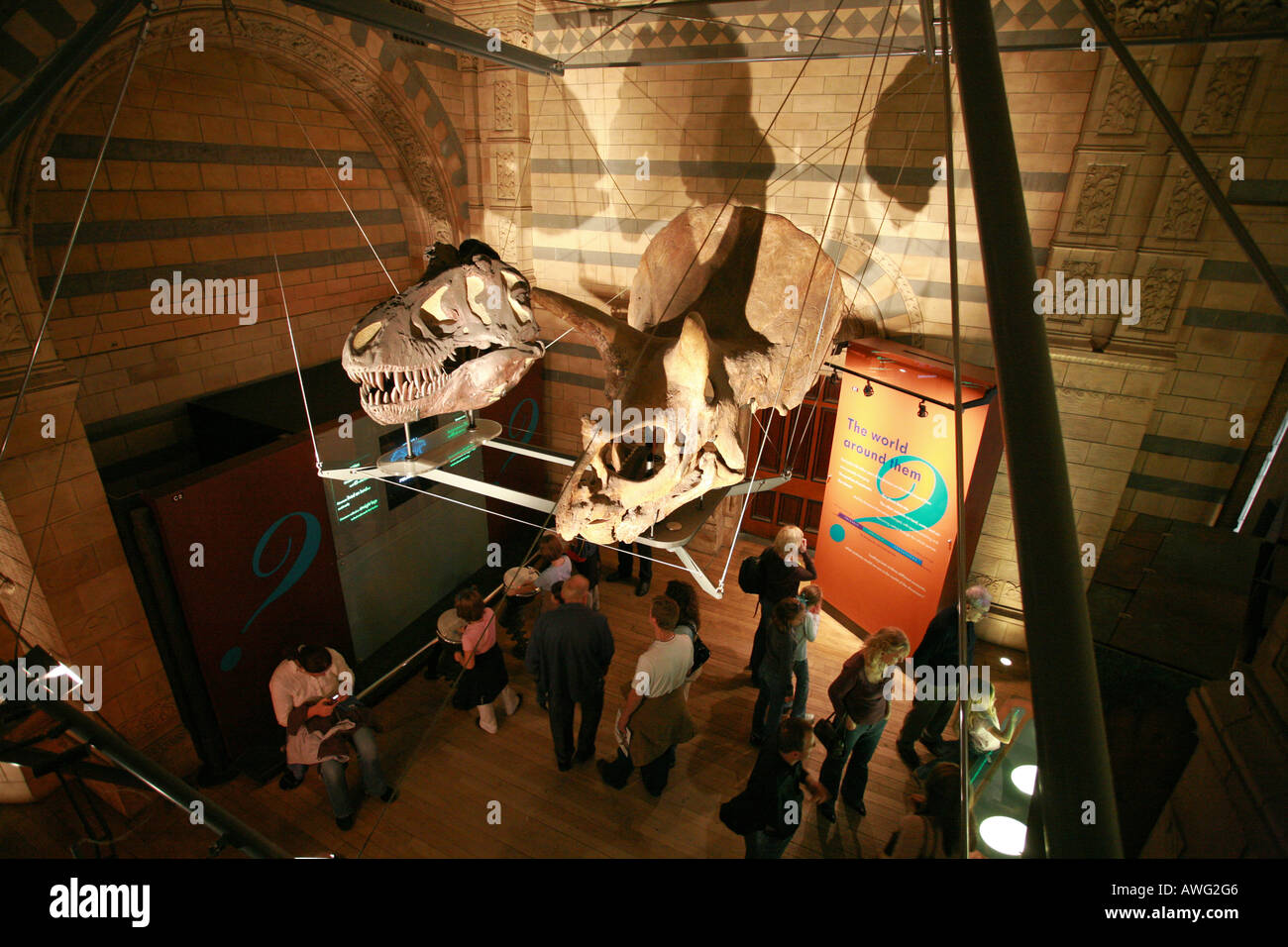 Tourists visit the popular prehistoric dinosaur exhibition at the world ...