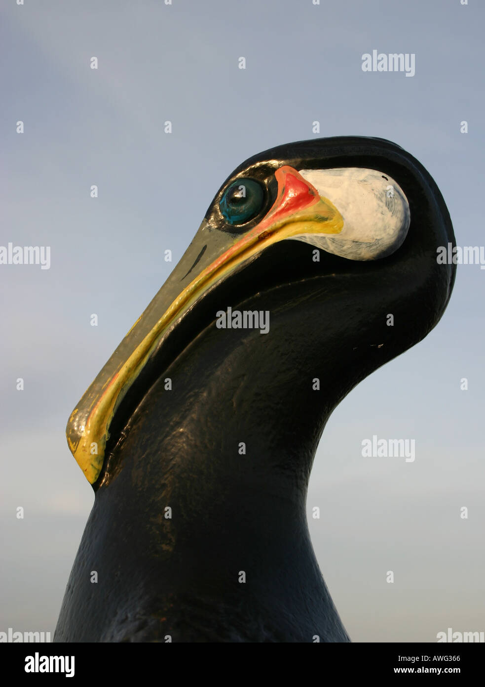Ornamental cormorant head on seafront at Morecambe Stock Photo - Alamy
