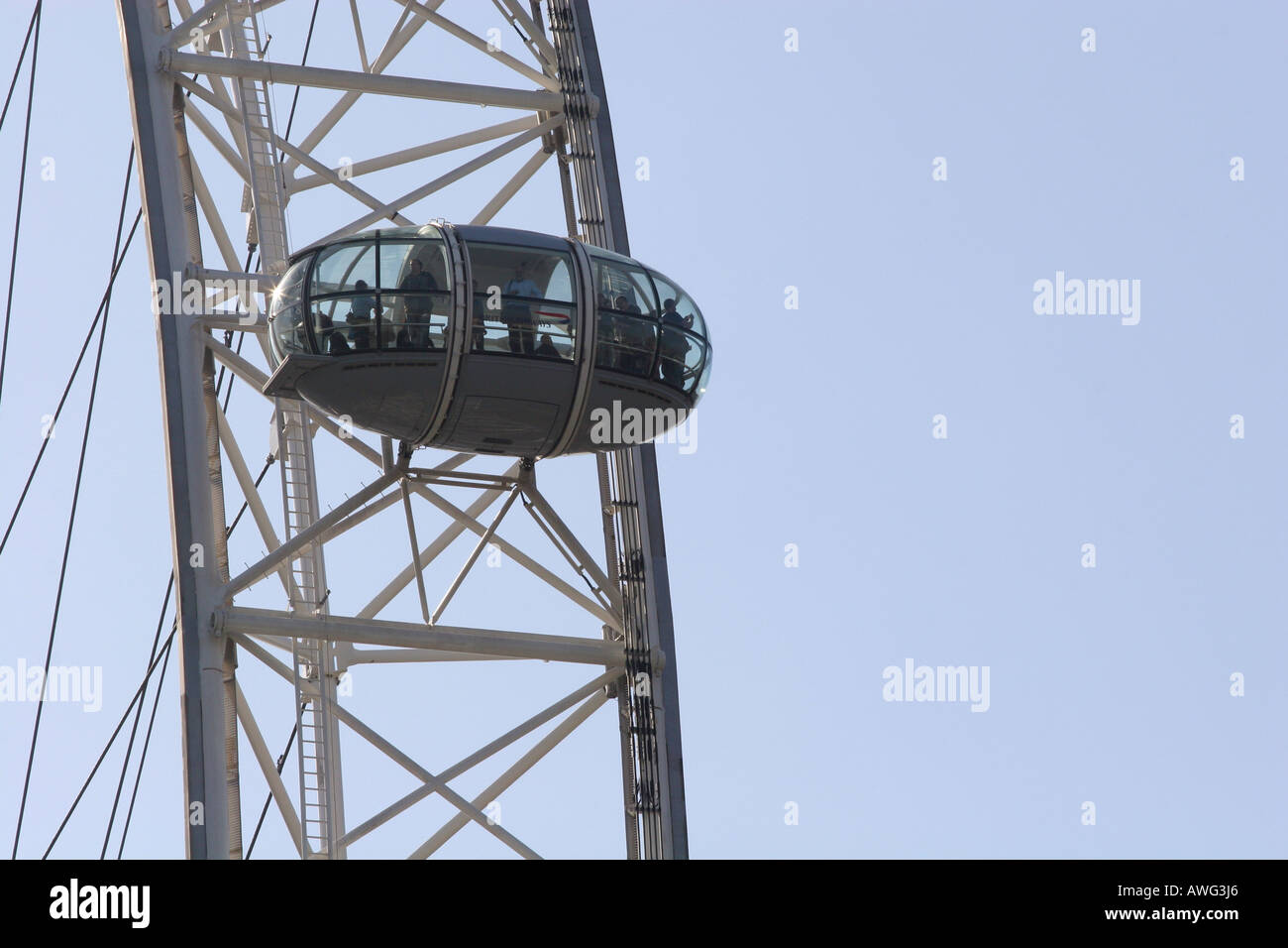 A tourist filled capsule pod on the popular landmark tourism attraction ...