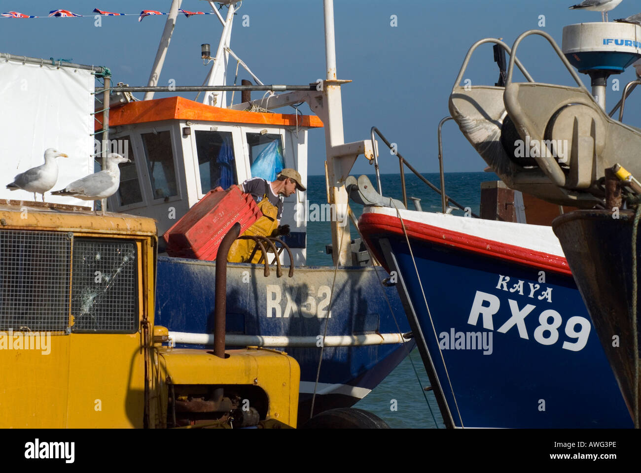 Fishing boats on Rock a Nore Beach the Stade Old Town Hastings East ...