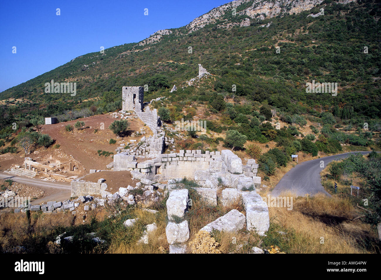 greece peloponnese the ruins of ancient messini Stock Photo - Alamy