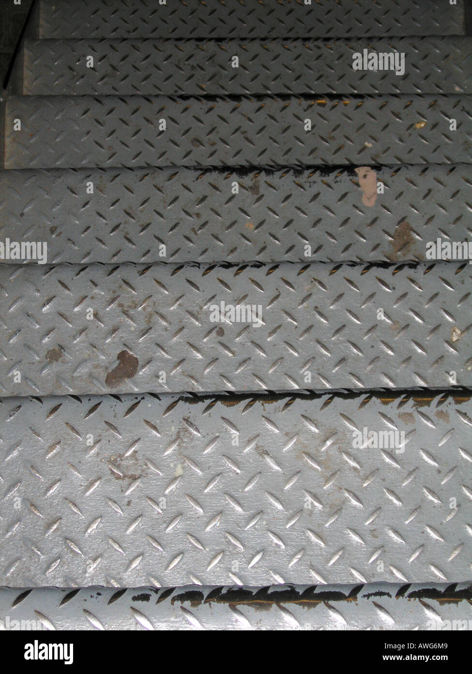 Steel chequerplate steps Stock Photo - Alamy