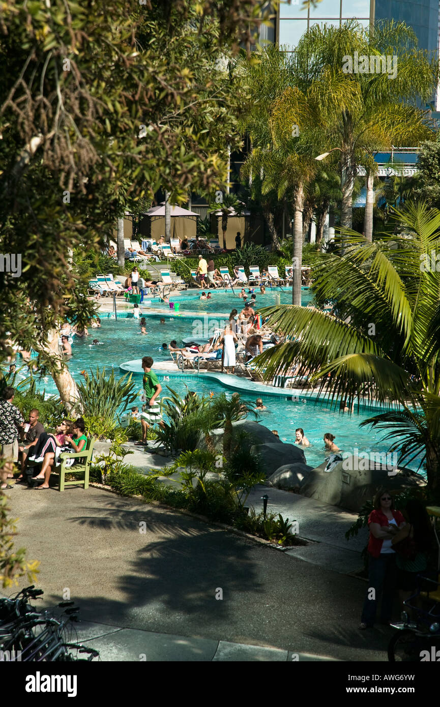 Pool area Marriott Hotel San Diego, California, USA Stock Photo - Alamy