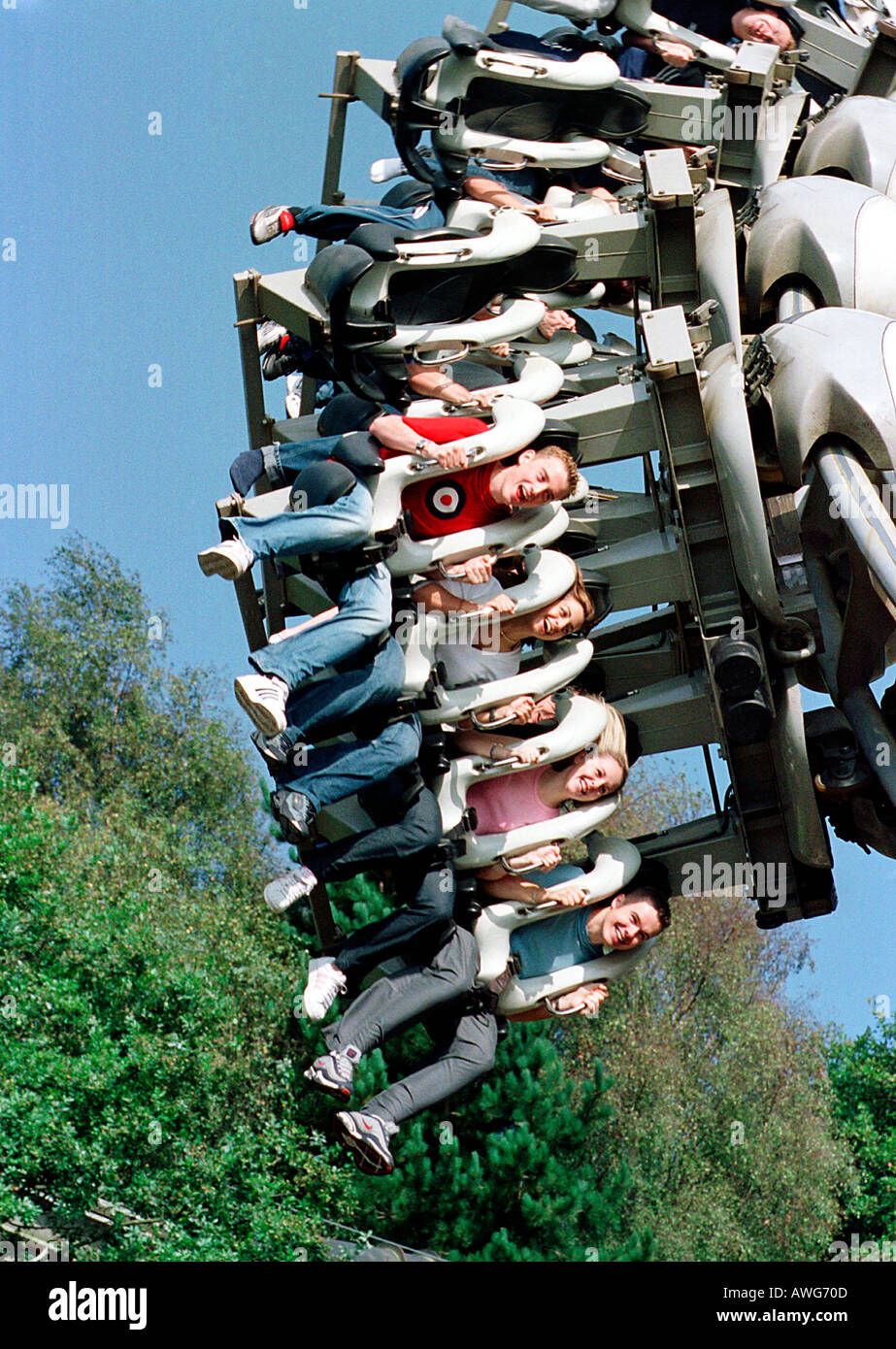 Nemesis Inferno attraction at Alton Towers Theme Park, Nottingham ...