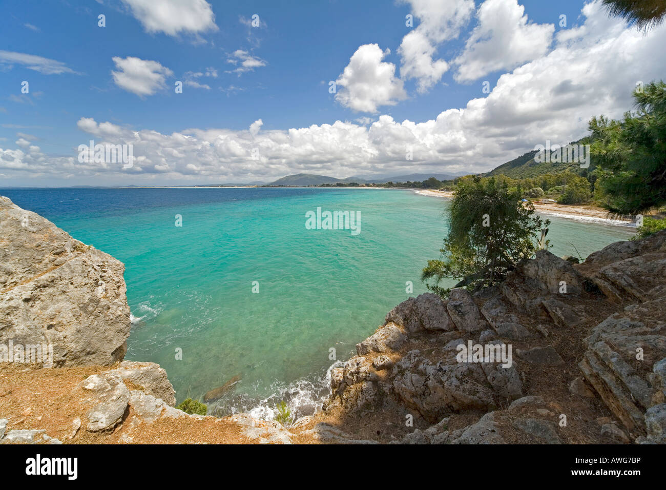 beach of Lefkada at the Island of Lefkas,Greece Stock Photo - Alamy