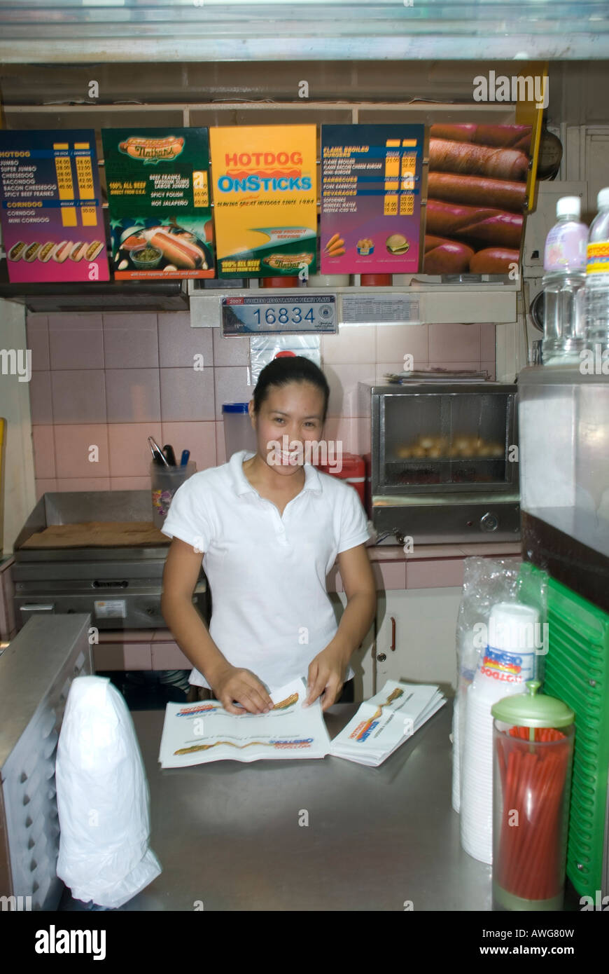 philippines manila food stall harrison plaza Stock Photo - Alamy