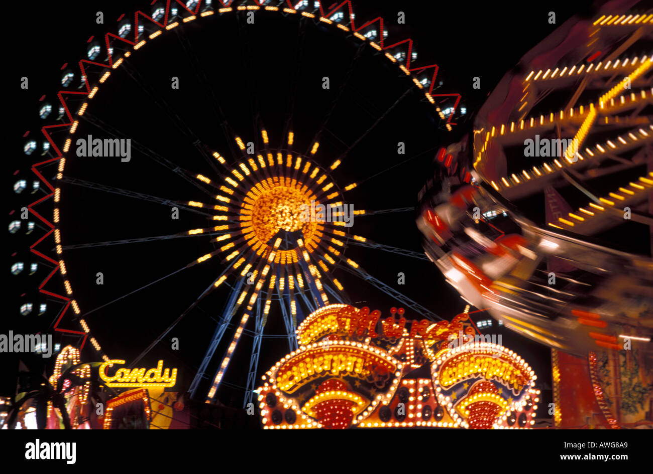 Carnival rides oktoberfest munich bavaria hi-res stock photography and ...