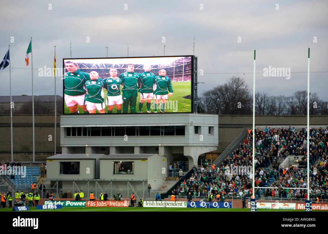 Croke Park Stadium at the start of the 2008 6 Nations Rugby Clash ...