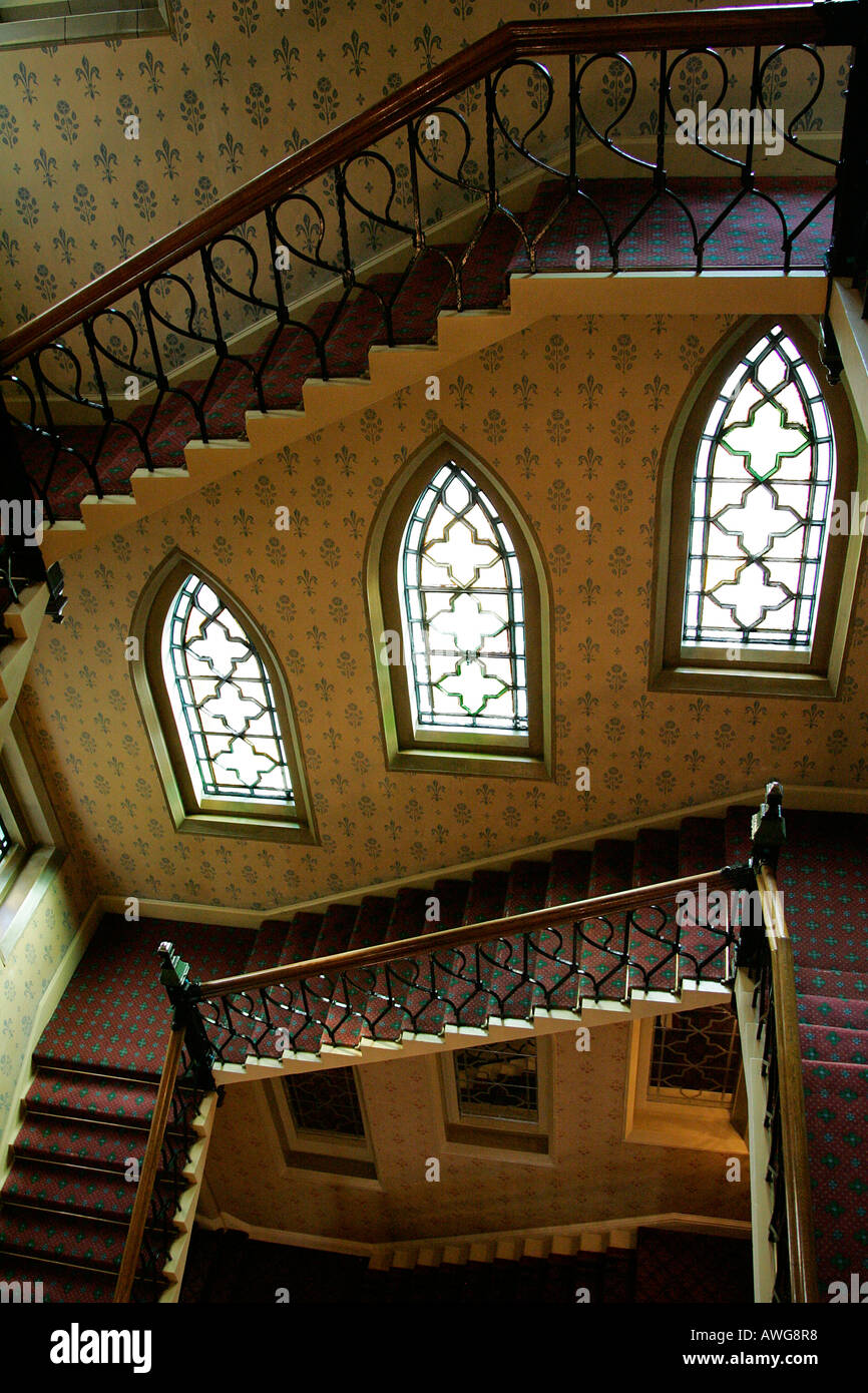 The Randolph Hotel Oxford city centre wooden stairs posh ornament ...