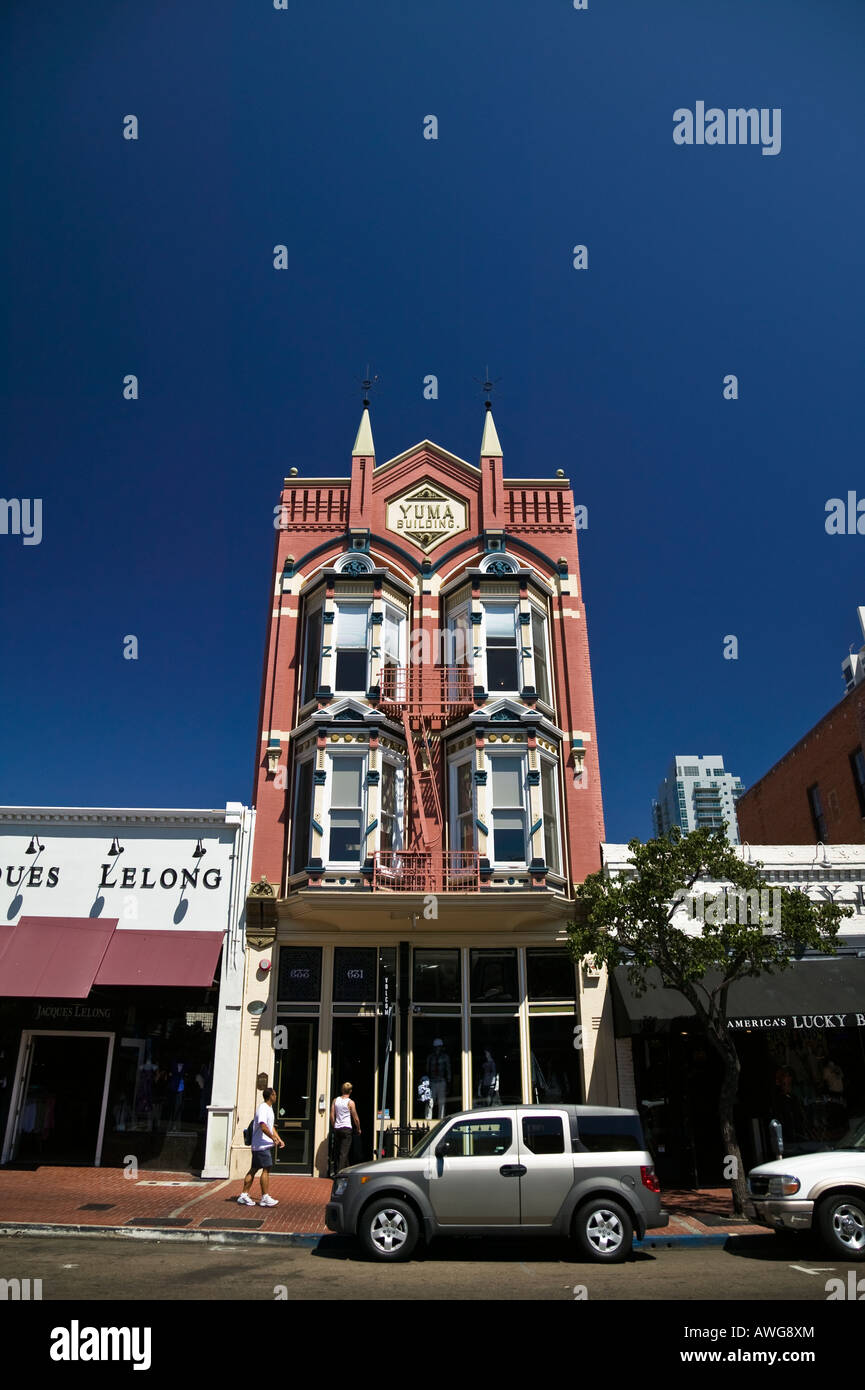 Yuma Building Gaslamp Quarter San Diego, California, USA Stock Photo ...