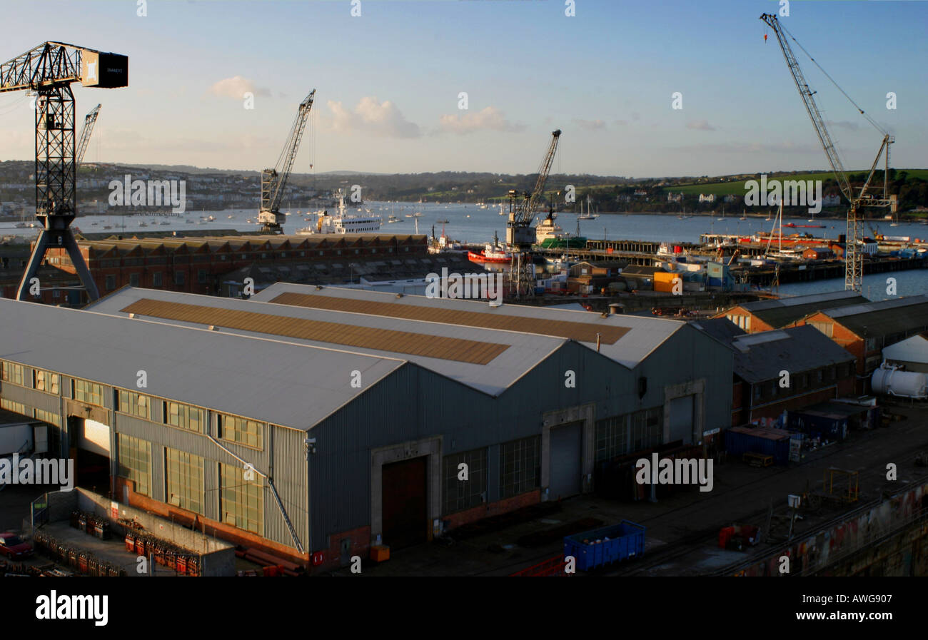 Falmouth docks aerial hi-res stock photography and images - Alamy