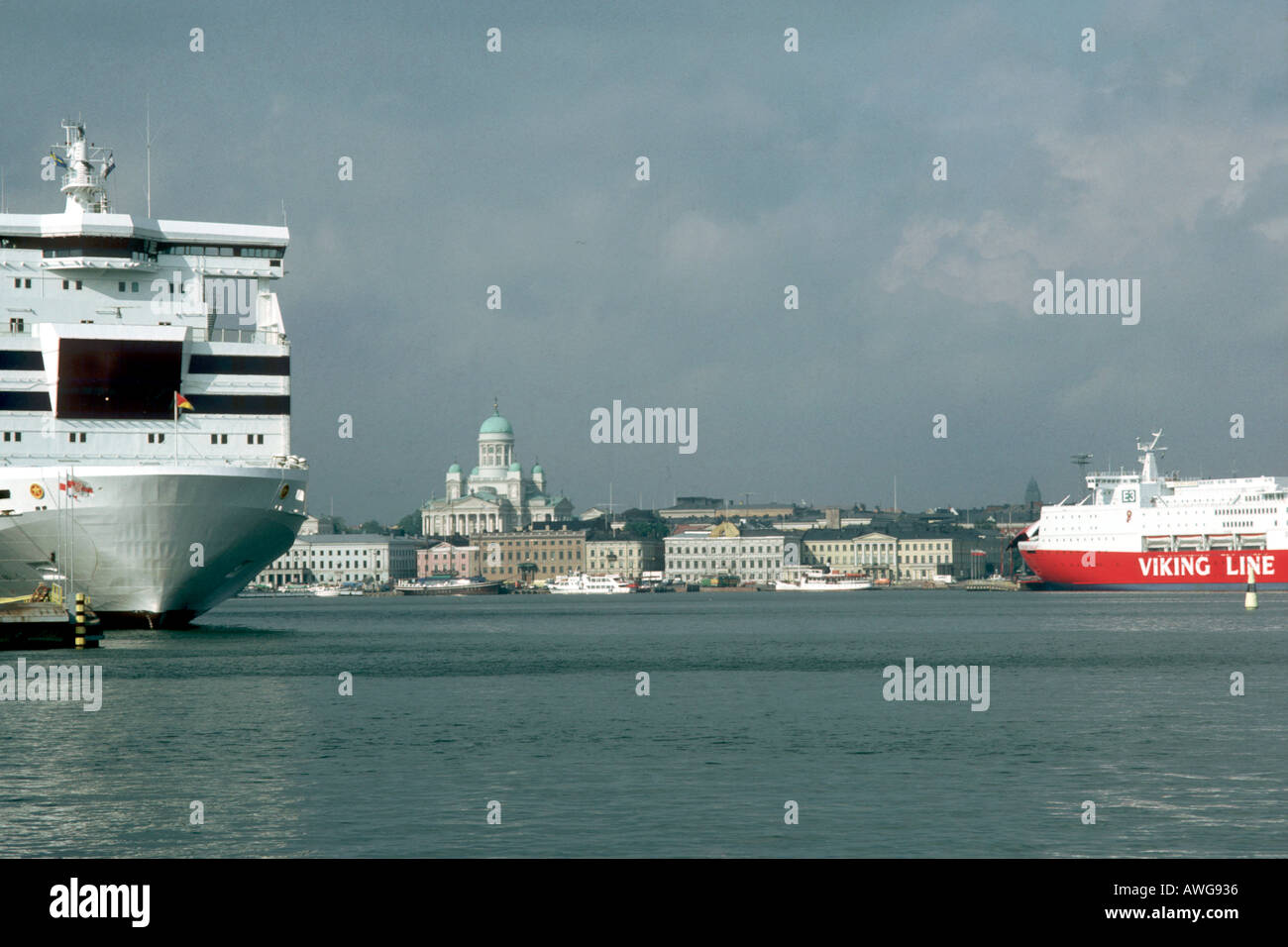 Europe Finland Helsinki waterfront large ferrys ferries Helsinki ...
