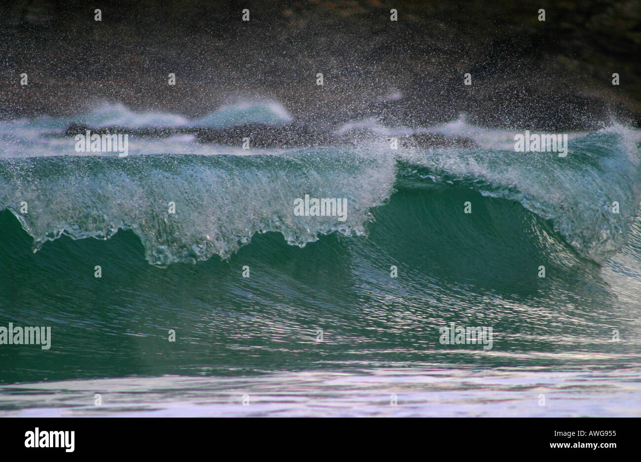 Powerful waves crashing onto coastal hi-res stock photography and ...