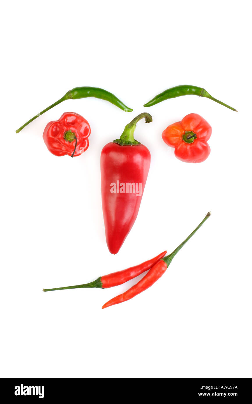 Chilli Pepper Face Stock Photo - Alamy