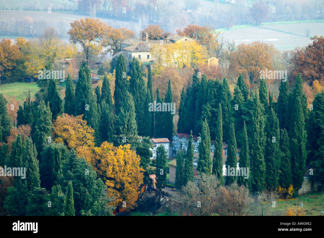 The Convent of Santa Croce stands abandoned near Citerna on the border ...