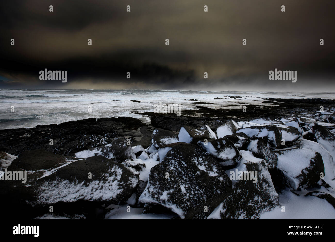 Weather changes at Hafnir in Reykjanes Iceland Stock Photo - Alamy