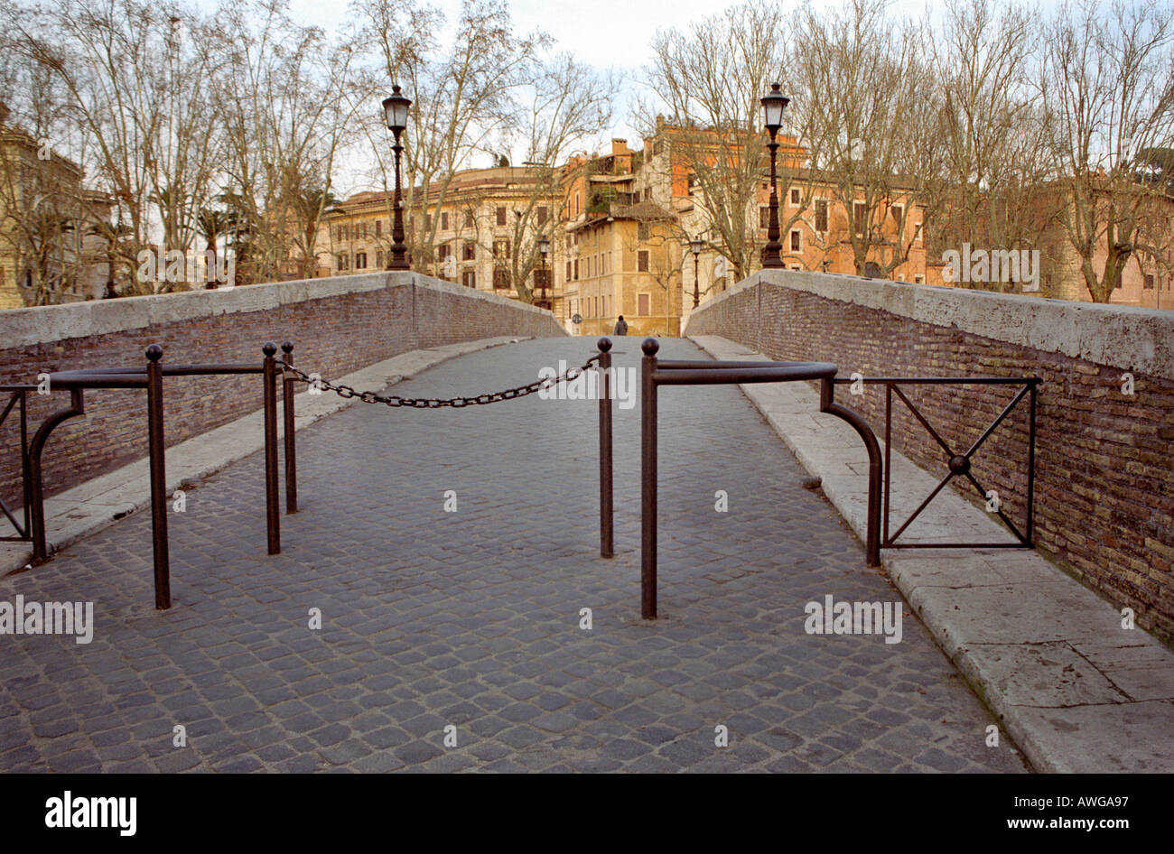 An old brick road in Rome Italy Stock Photo - Alamy