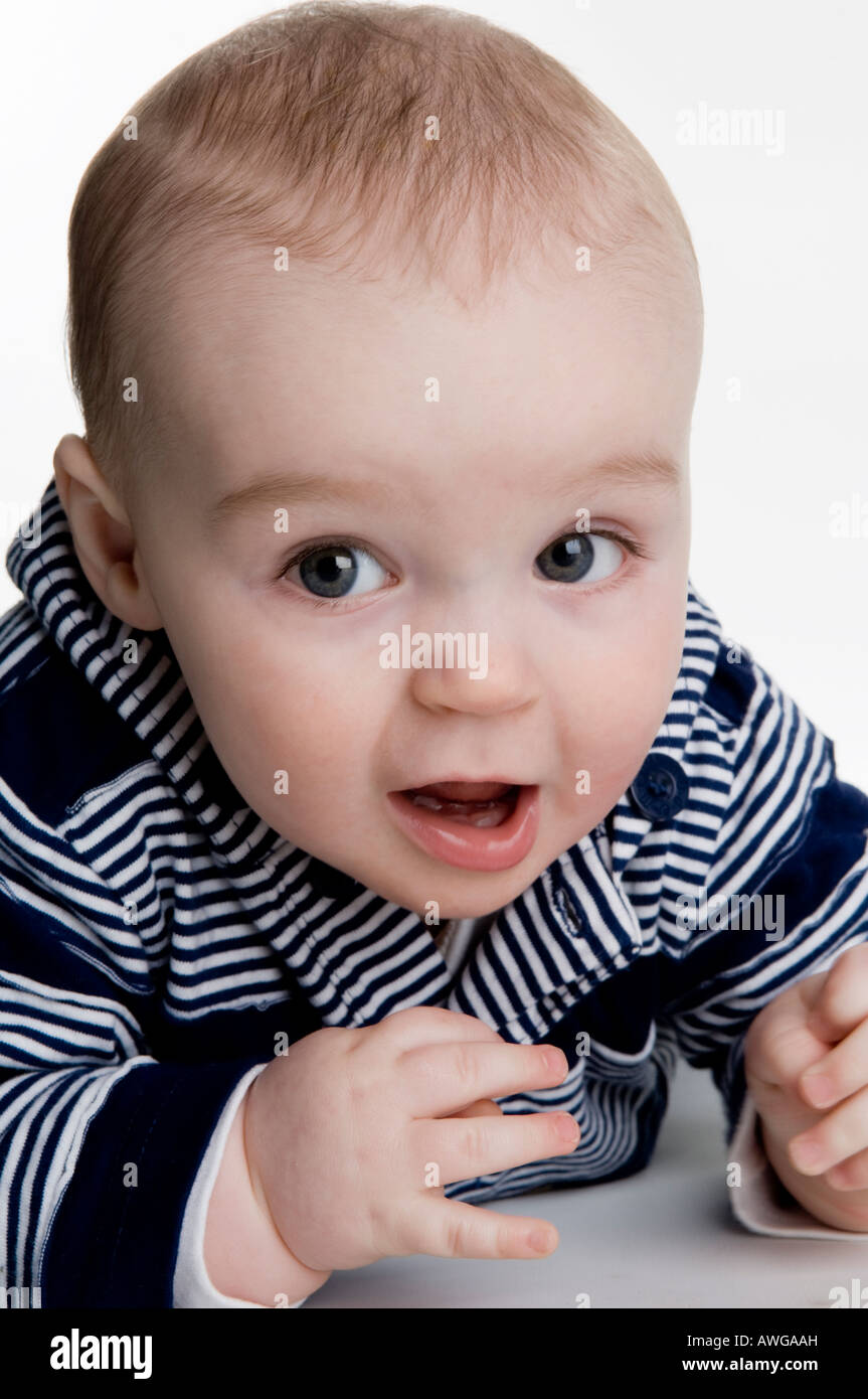 Smiling baby boy Stock Photo - Alamy