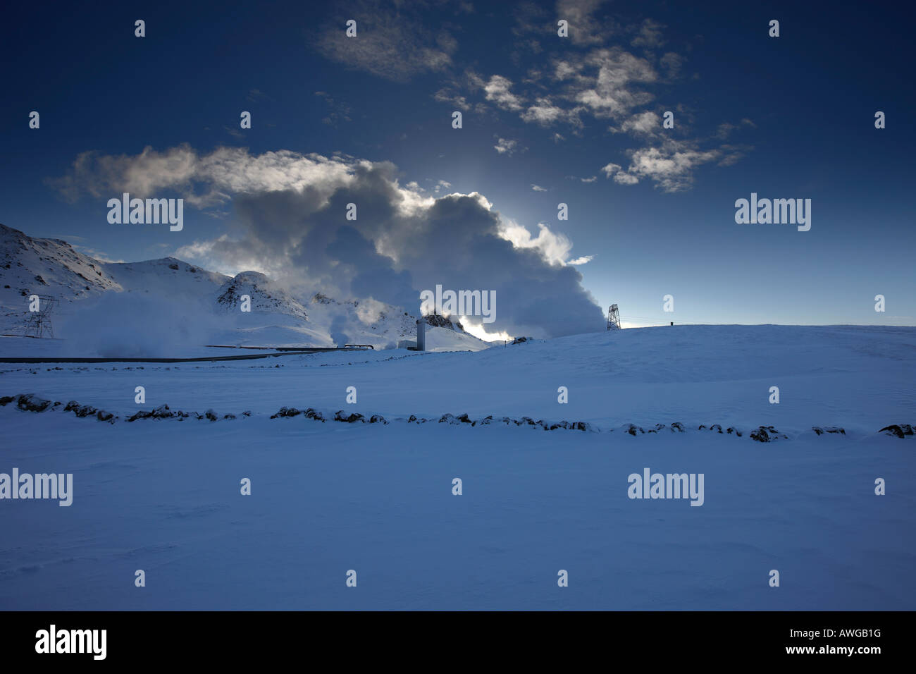 Geothermal power plant in Hellisheidi Iceland Stock Photo - Alamy