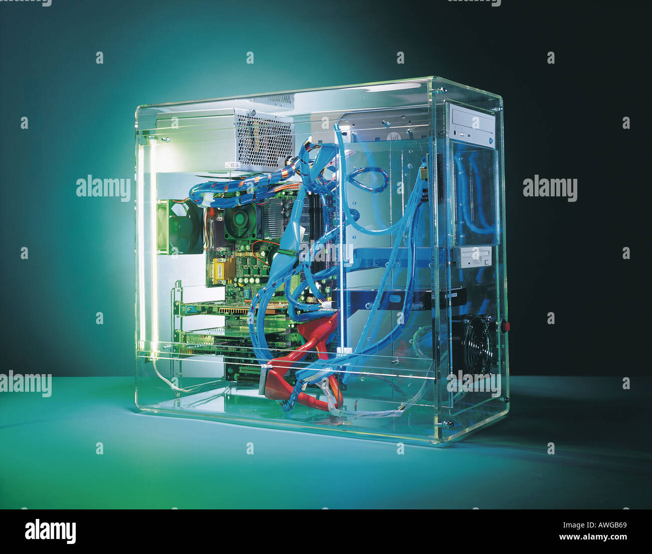 The inside of a computer Stock Photo - Alamy