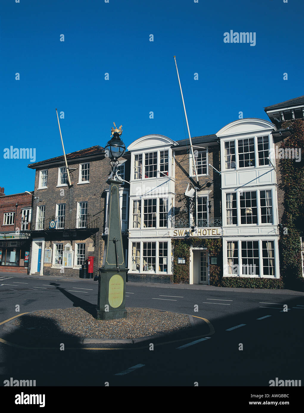 Swan Hotel Town Hall and Pump Southwold East Anglia Suffolk UK Stock ...