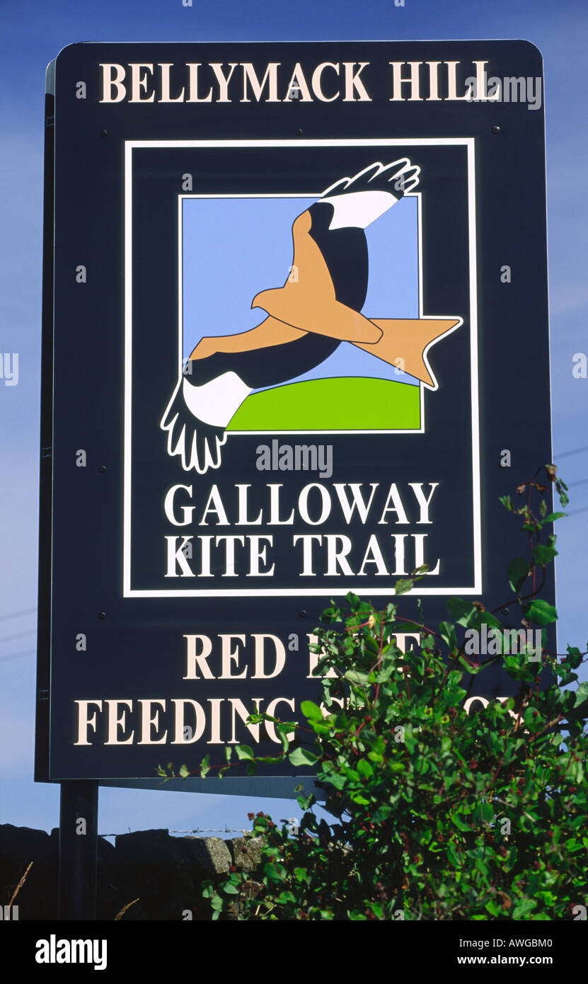 Galloway Red Kite Trail sign Stock Photo - Alamy