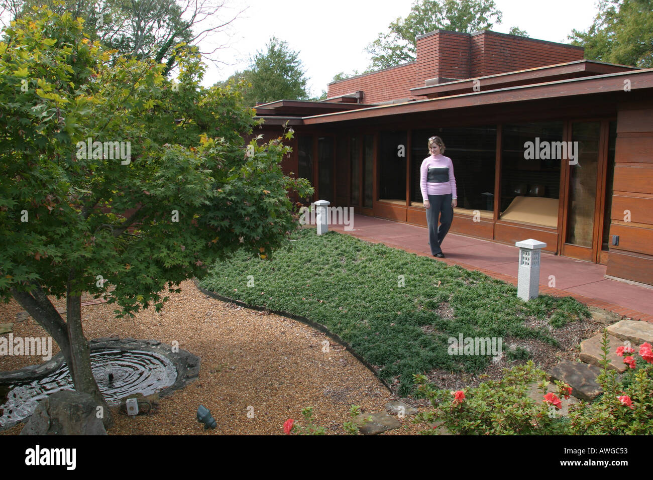 Rosenbaum house designed by architect frank lloyd wright hi-res stock ...