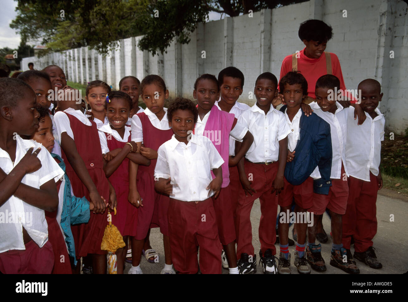Belize City,Central Christian School students uniforms field class trip ...