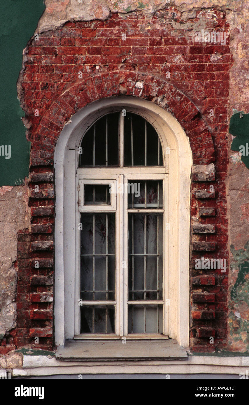 An old arch window in old train station Stock Photo - Alamy