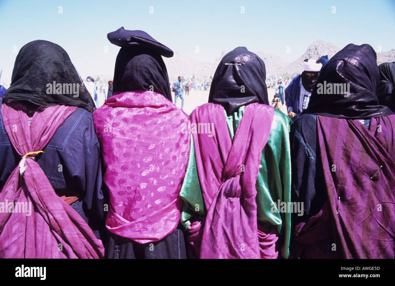 Algerian Sahara Djanet Sebiba festival women South Algeria Stock Photo ...