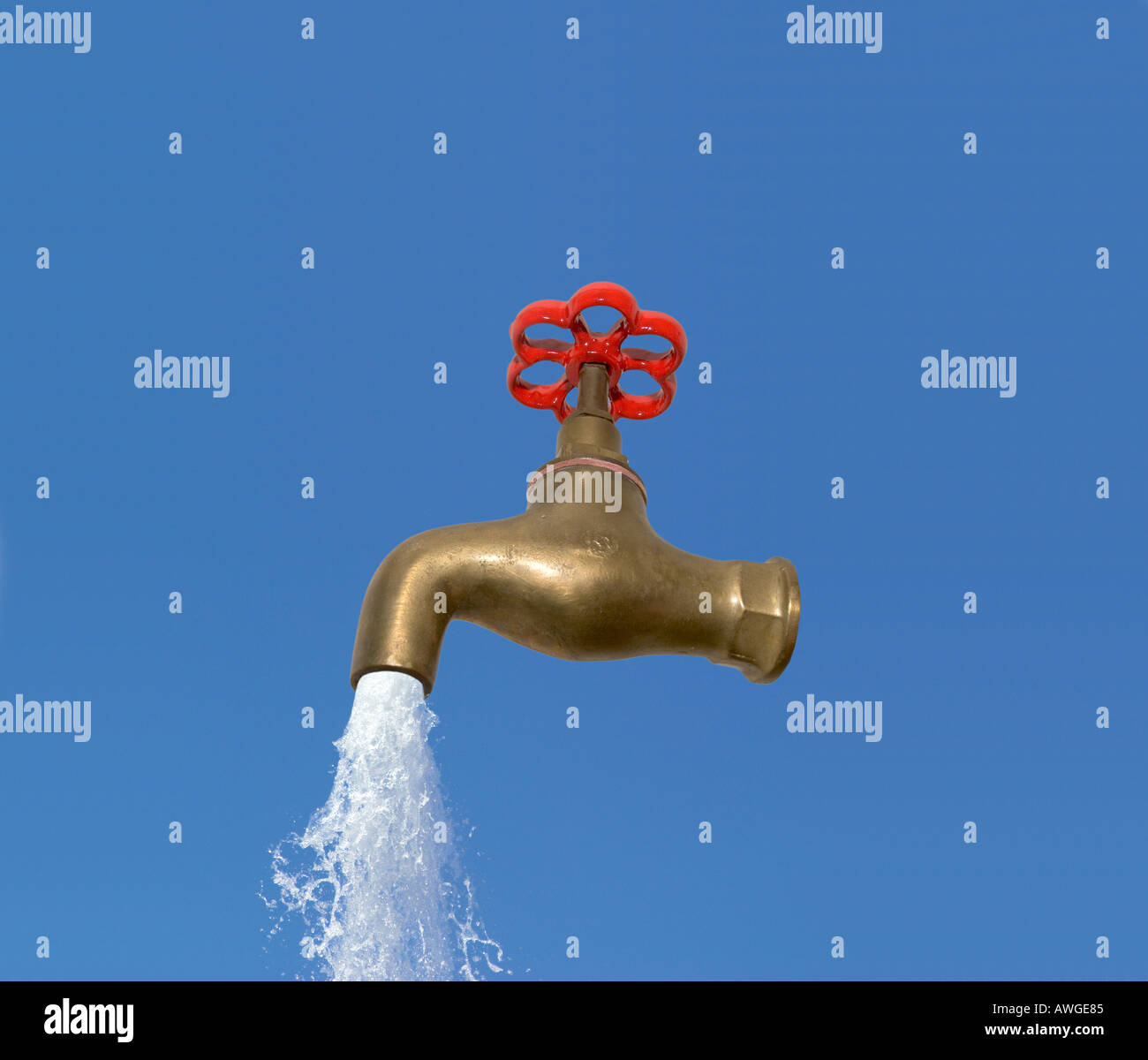 water flowing out of a tap digital composite Stock Photo - Alamy