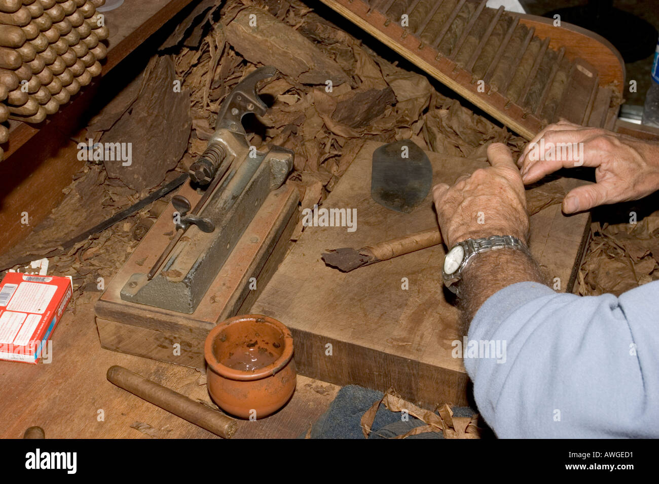 manufacturing of Vargas cigars La Palma Canary Islands Spain Europe ...