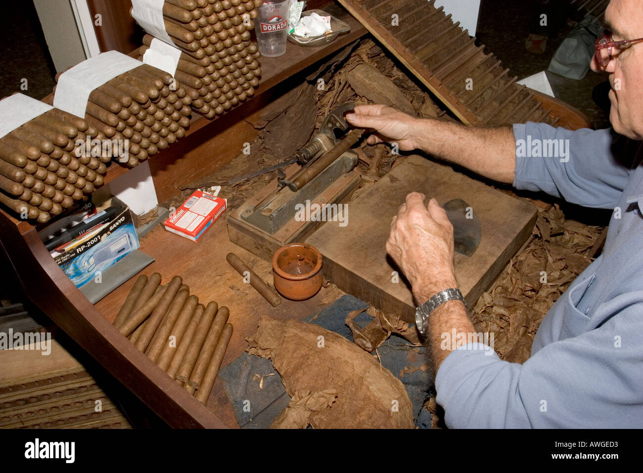 manufacturing of Vargas cigars La Palma Canary Islands Spain Europe ...
