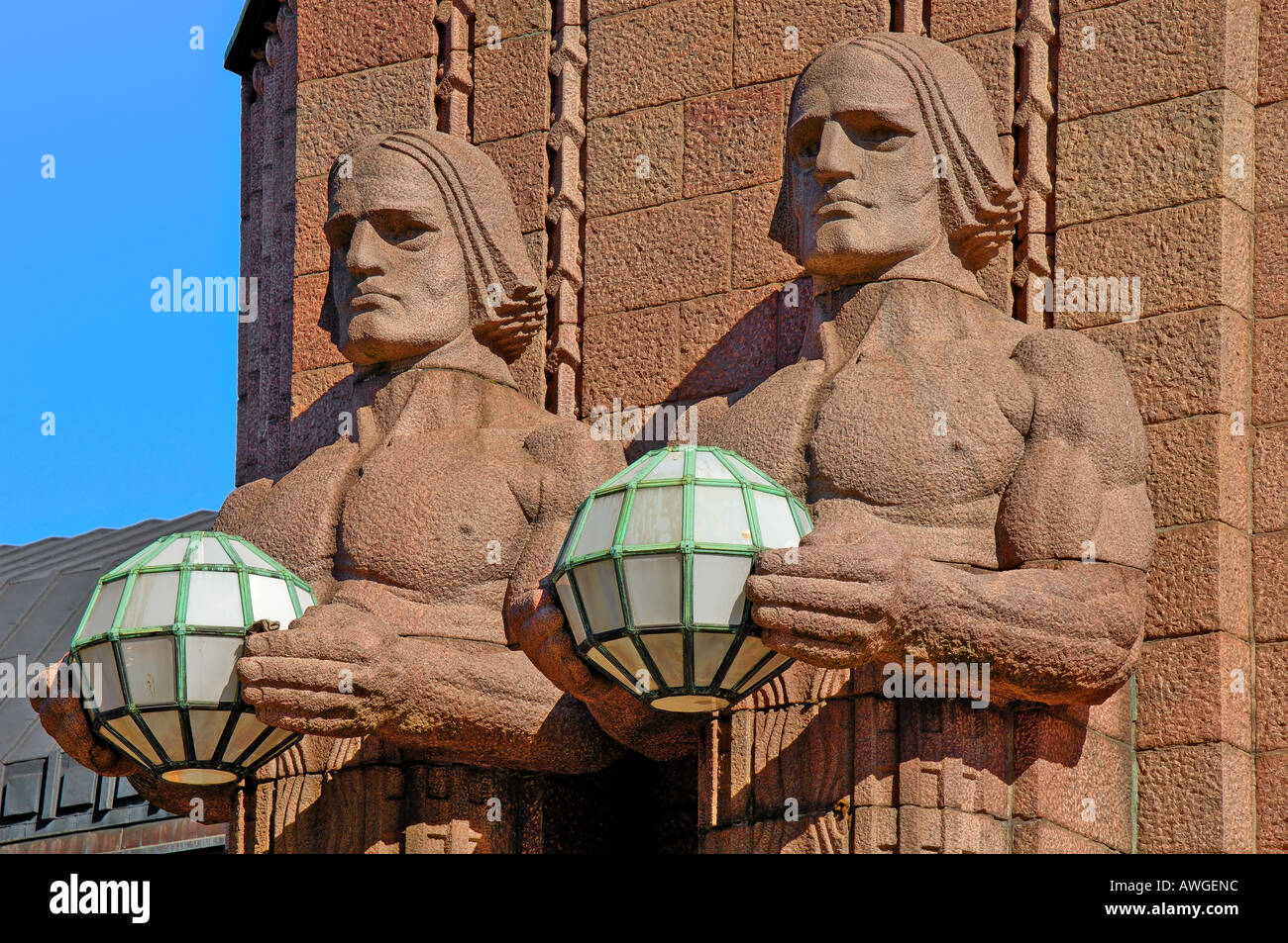 Giant Granite Guards outside the City Railway Station were sculpted by ...