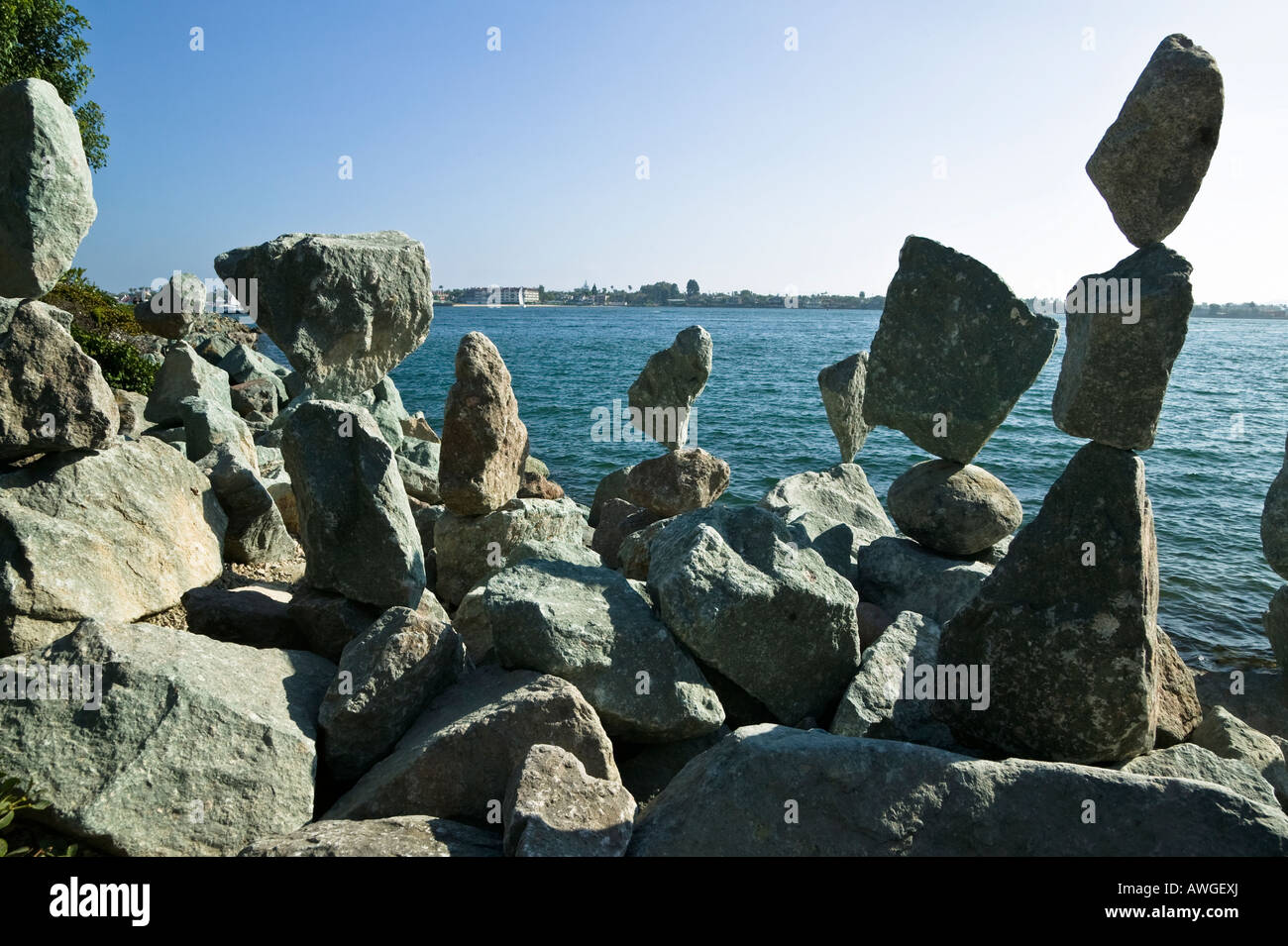 Balanced rocks San Diego, California, USA Stock Photo - Alamy