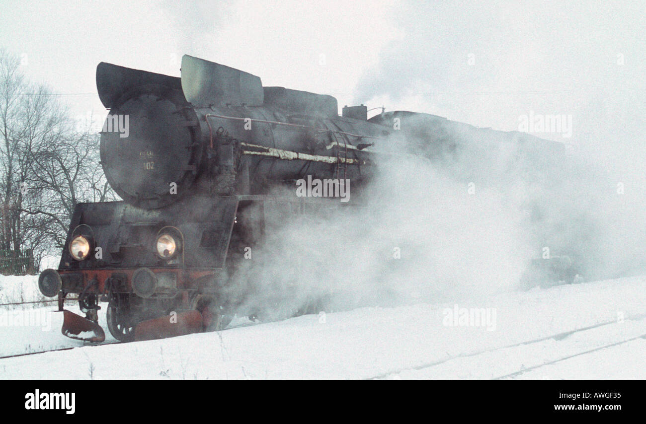 Steam train snow hi-res stock photography and images - Alamy