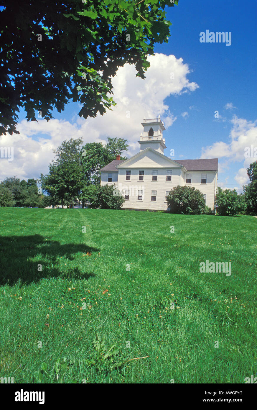 Colby acadamy original building Stock Photo - Alamy