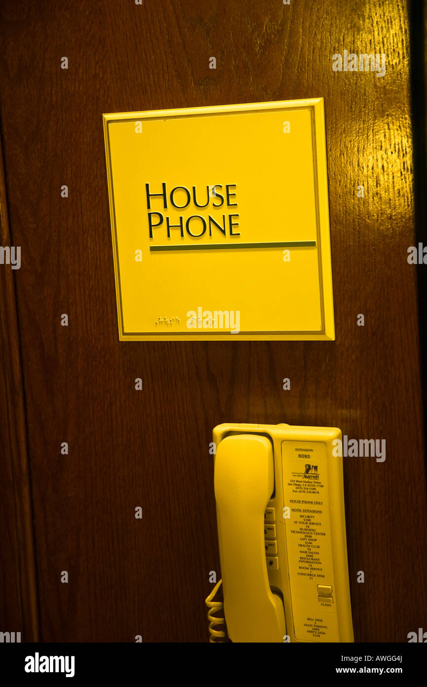 Hotel House phone San Diego, California, USA Stock Photo - Alamy