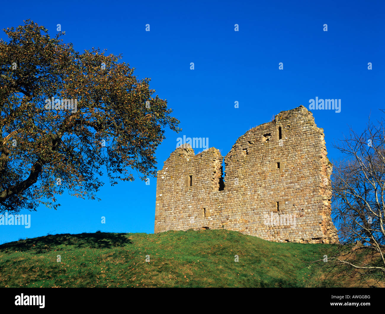 Thirlwall Castle on the Hadrian's Wall National Trail in Northumberland ...